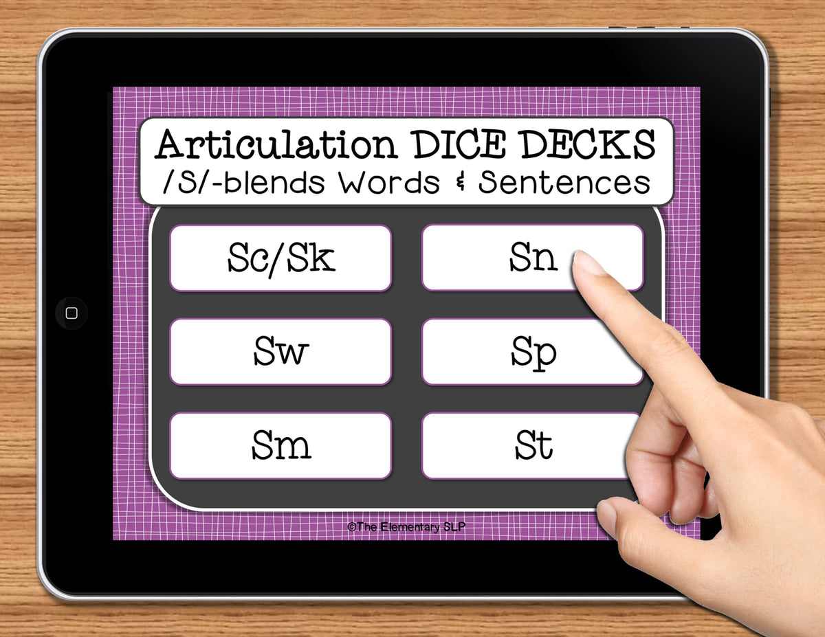 NO PRINT Speech Therapy Articulation S-Blends Game – The Elementary SLP