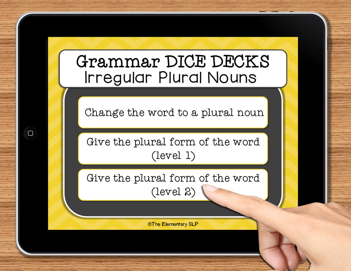 NO PRINT (Digital) Irregular Plural Nouns Game – The Elementary SLP
