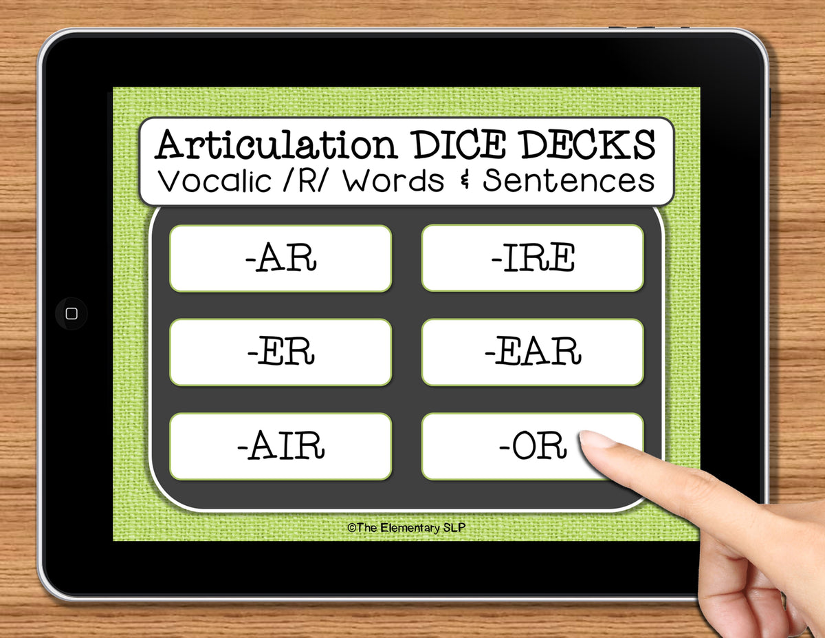 NO PRINT Speech Therapy Articulation Vocalic R Game – The Elementary SLP