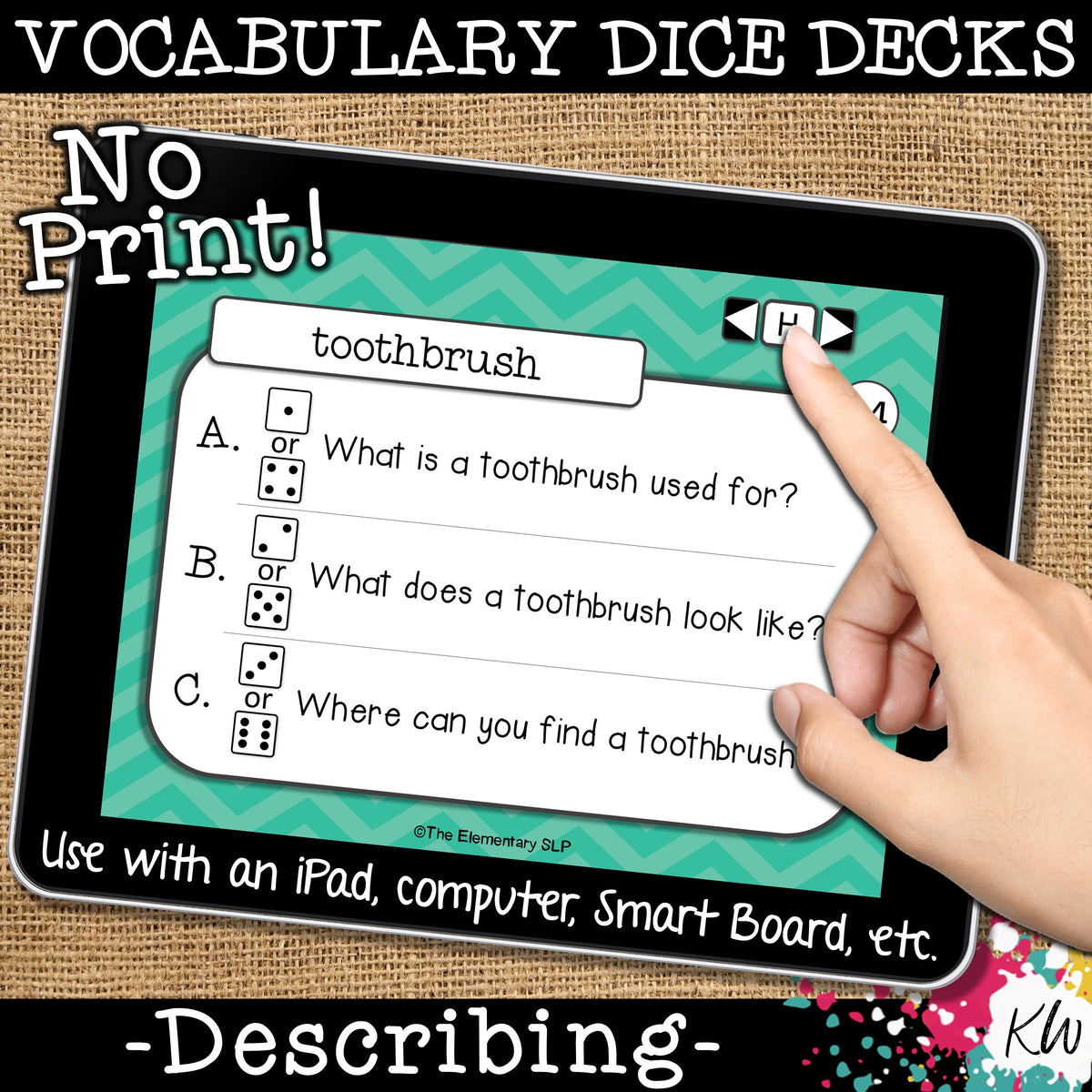 NO PRINT (Digital) Describing Speech Therapy Game – The Elementary SLP