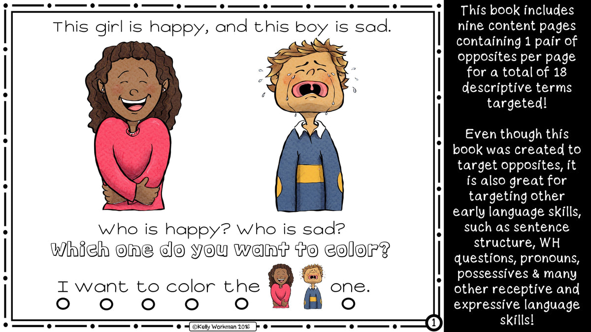 Opposites Interactive Book #2 – The Elementary SLP