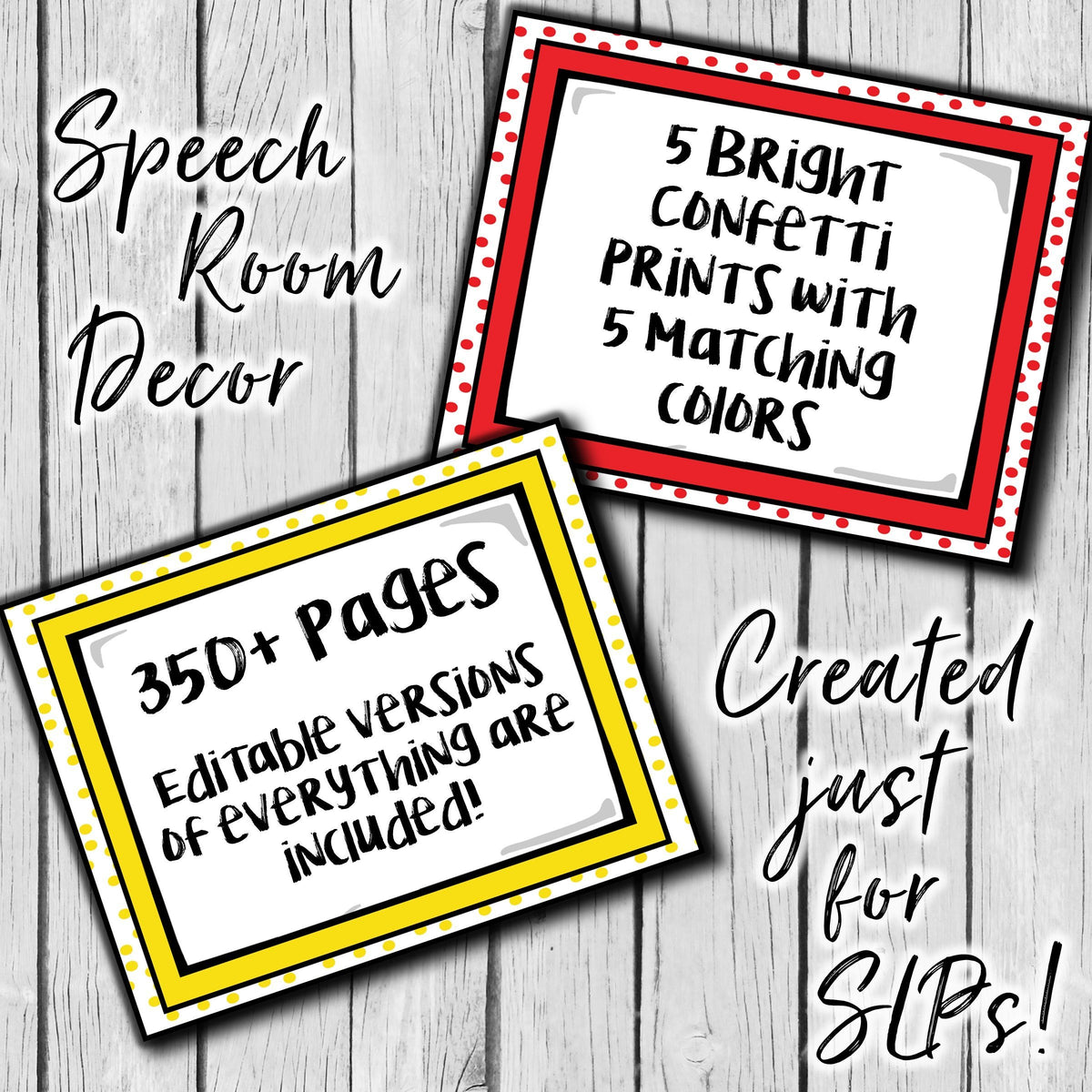 Speech Therapy Decor: Confetti Speech Room Decor – The Elementary SLP