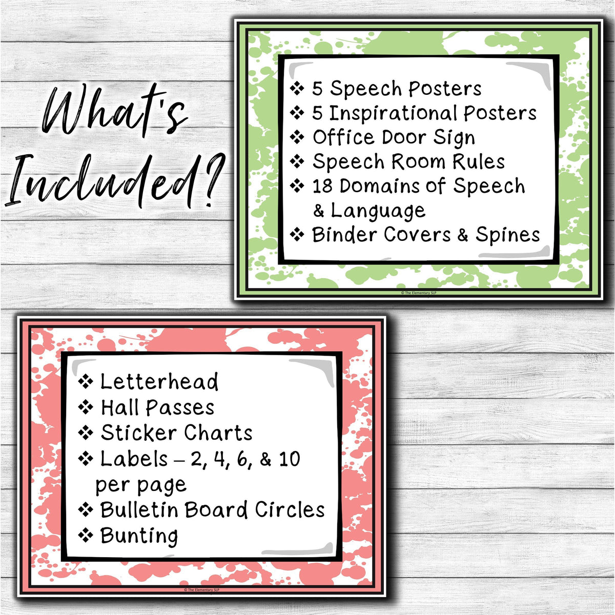 Speech Therapy Decor: Paint Splatter Speech Room Decor – The Elementary SLP