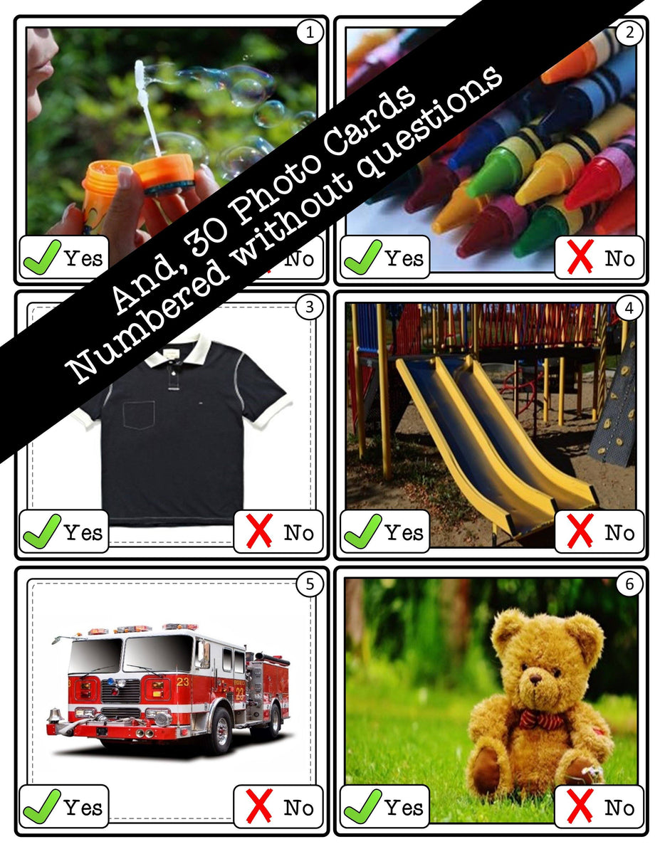 Yes/No Questions (Level 1) PHOTO CARDS – The Elementary SLP