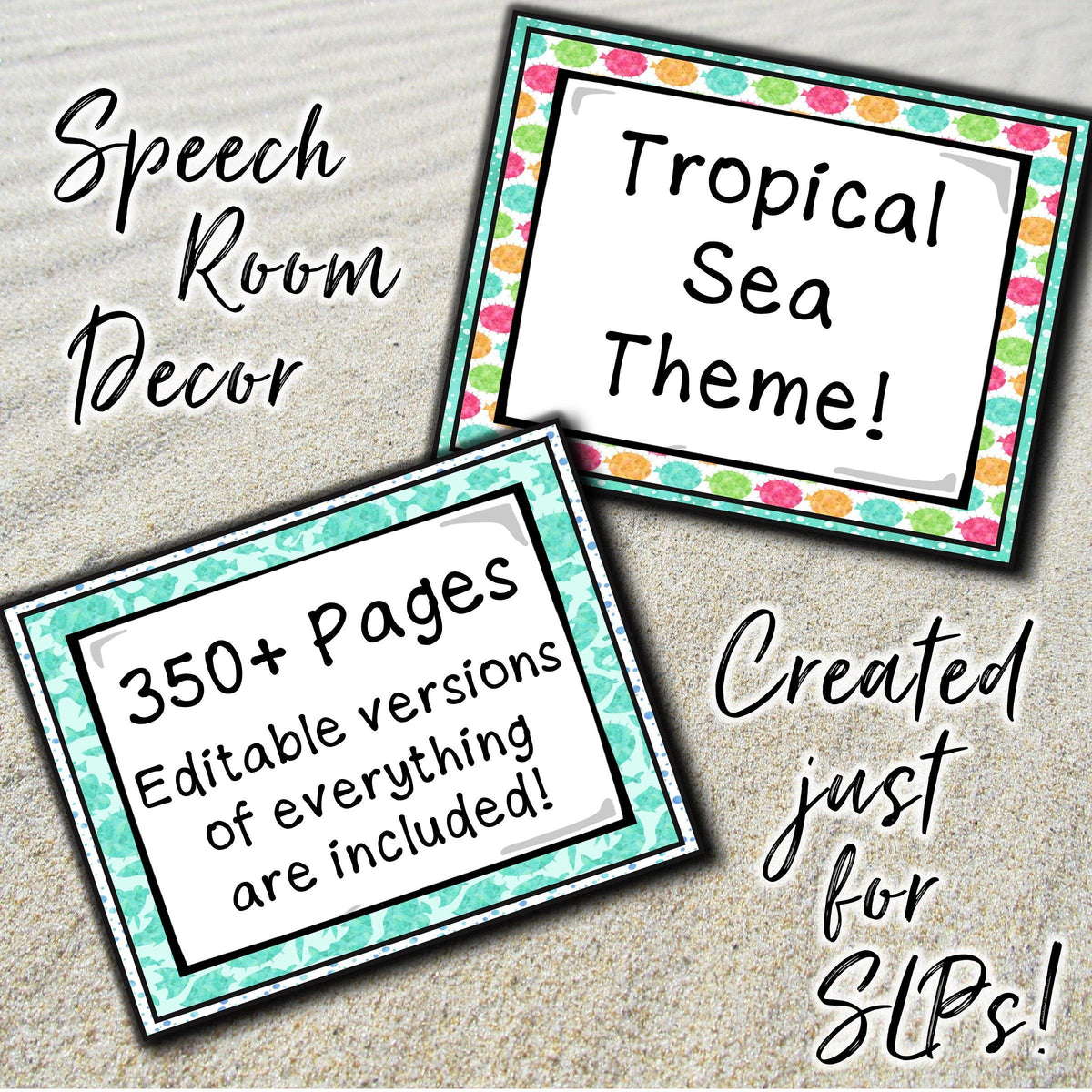 Speech Therapy Decor: Tropical Sea Speech Room Decor – The Elementary SLP